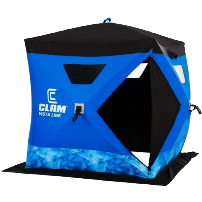 Clam Vista Link 6x6 Hub 2-3 Man Ice Fishing Shelter at Glen's