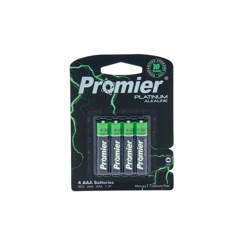 Promier AAA Platinum Alkaline Battery 4 Pack at Glen's