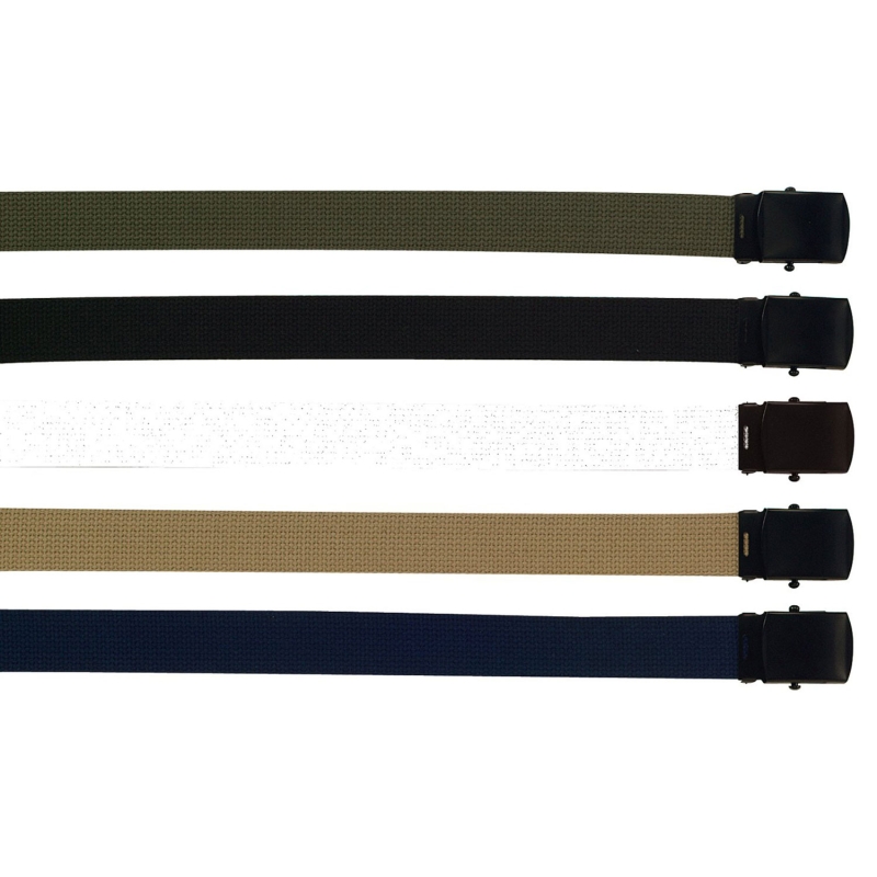 Rothco Military Web Belts w/ Black Buckle - 54 Inch / Black with Free ...