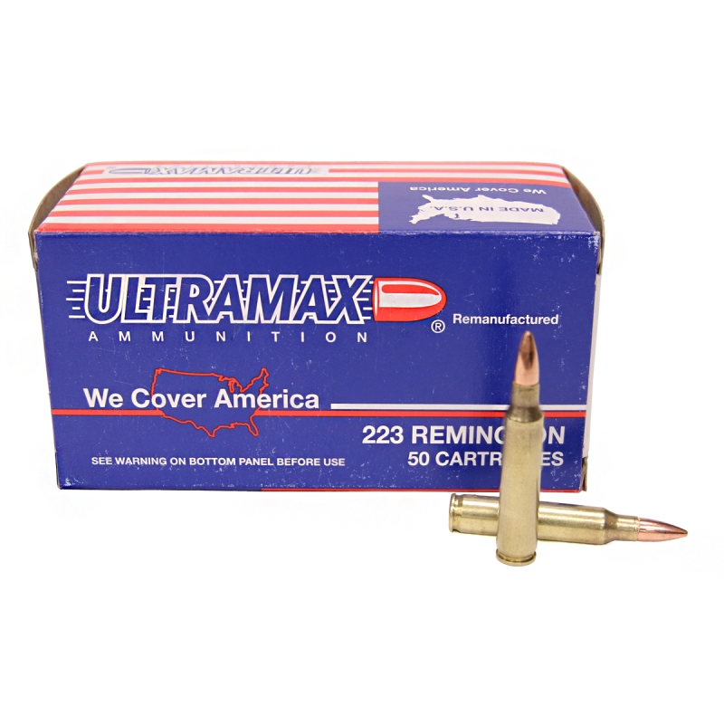 Ultramax Remanufactured 223 Rem 55 Gr FMJ - 50 Rounds 223R3 at Glen's