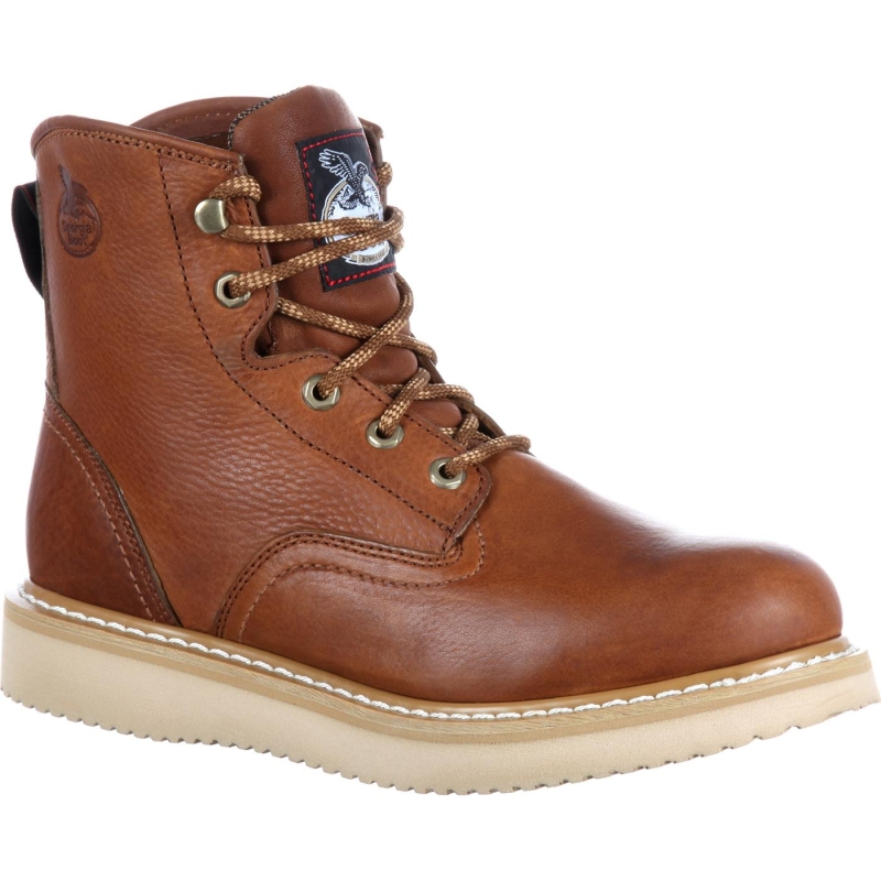 Georgia Barracuda Gold Wedge Steel Toe Work Boot - G6342