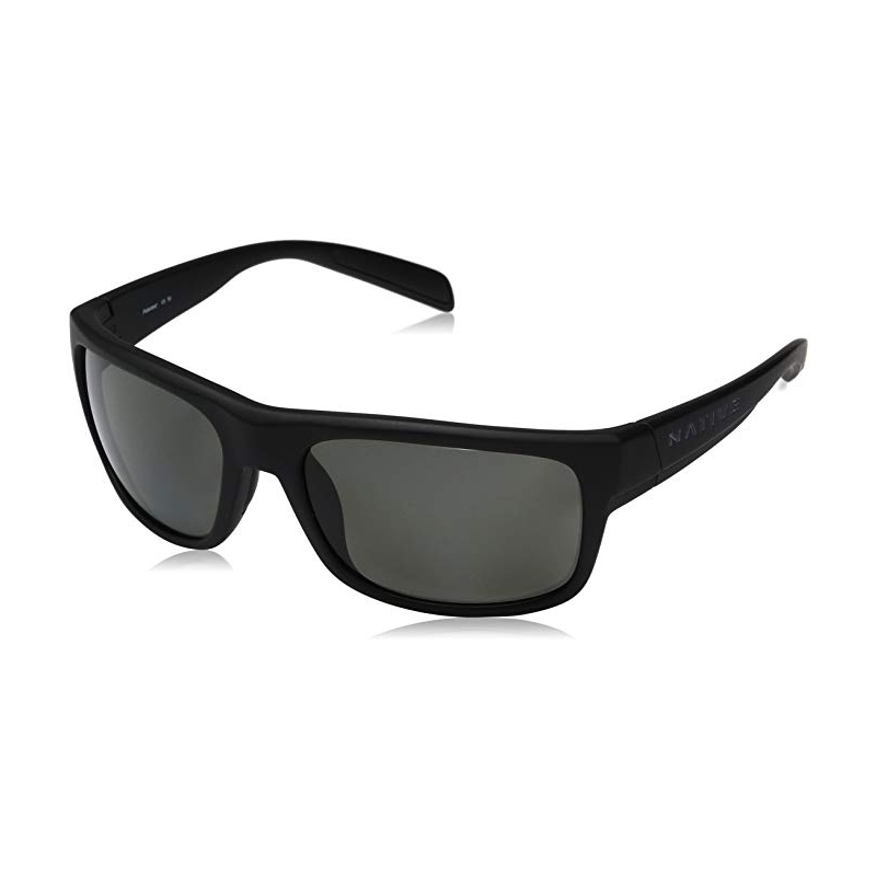 Native Eyewear Ashdown Sunglasses - Matte Black / Polarized Gray at Glen's