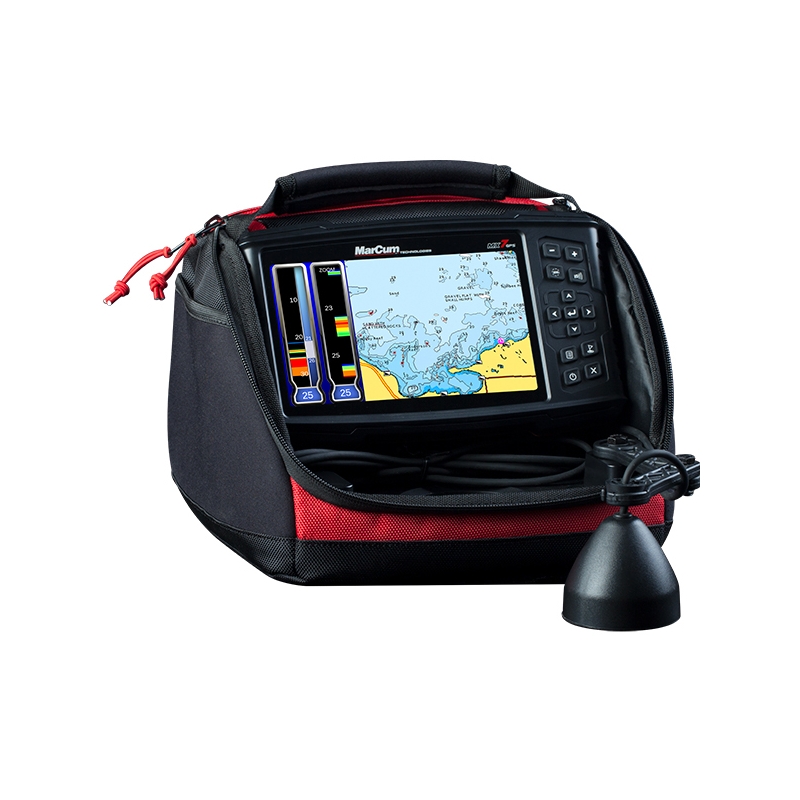 Marcum MX-7 Digital Sonar System 7" LCD Dual Beam GPS Brute LiFePO4 ...