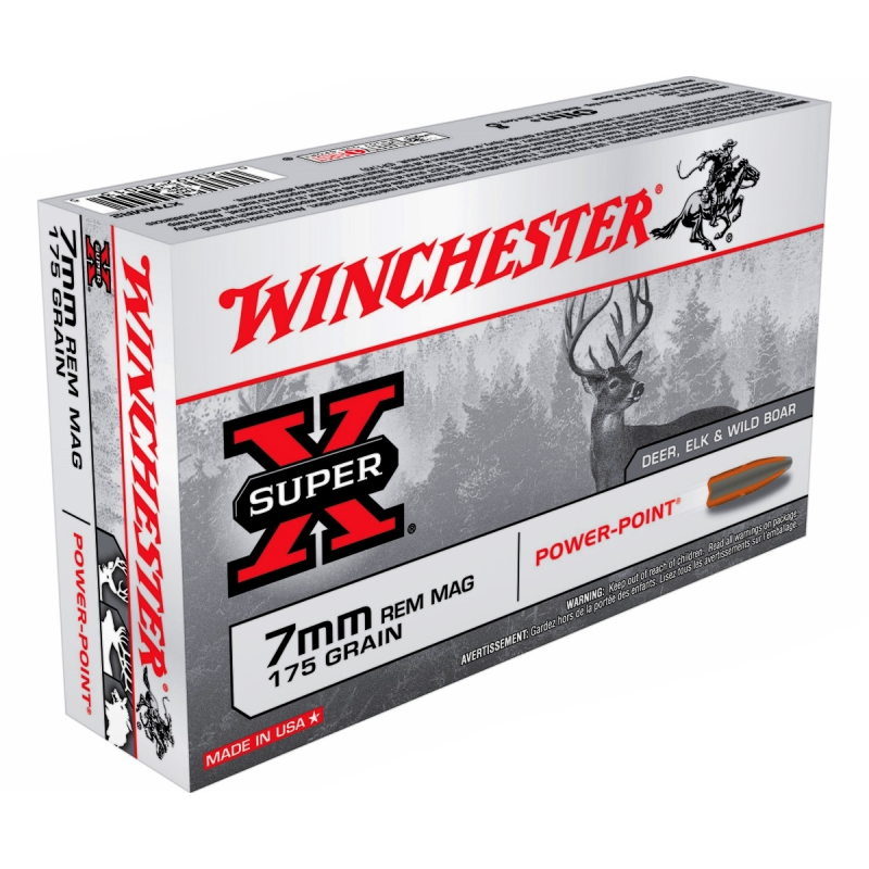 Winchester Super-X 7mm Remington Magnum 175 Grain Power-Point - 20 ...