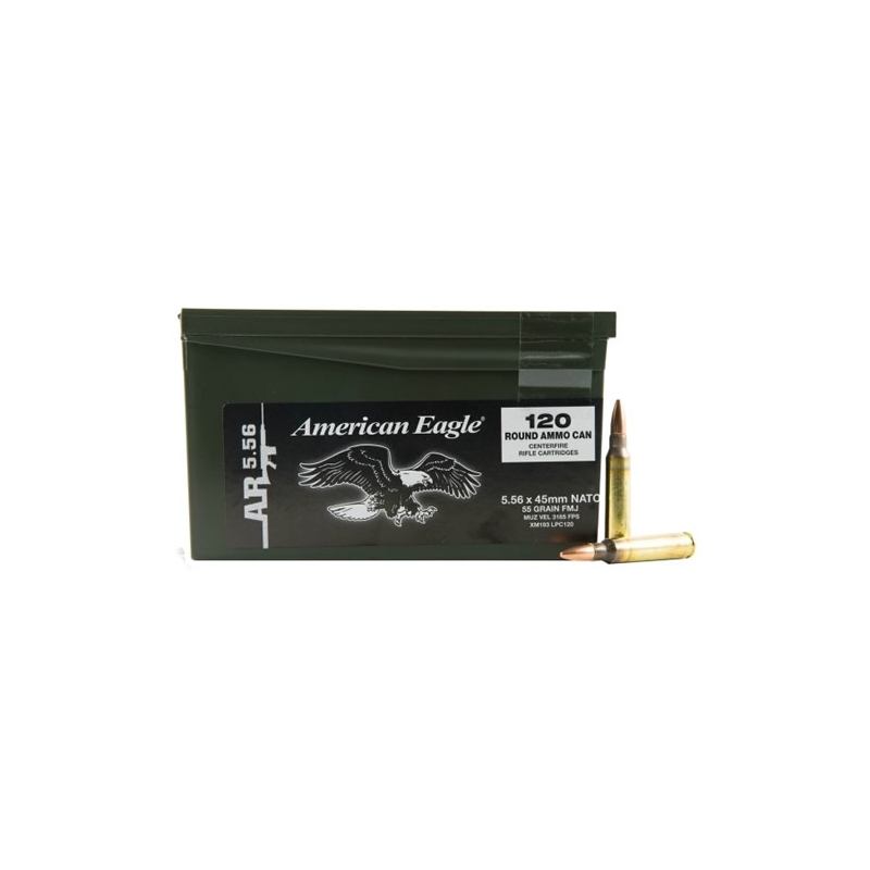 Federal XM193 LPC120 5.56 x 45mm 55 Grain FMJ BT - 120 Rounds XM193 ...