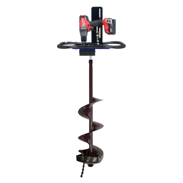 Clam auger drill plate store